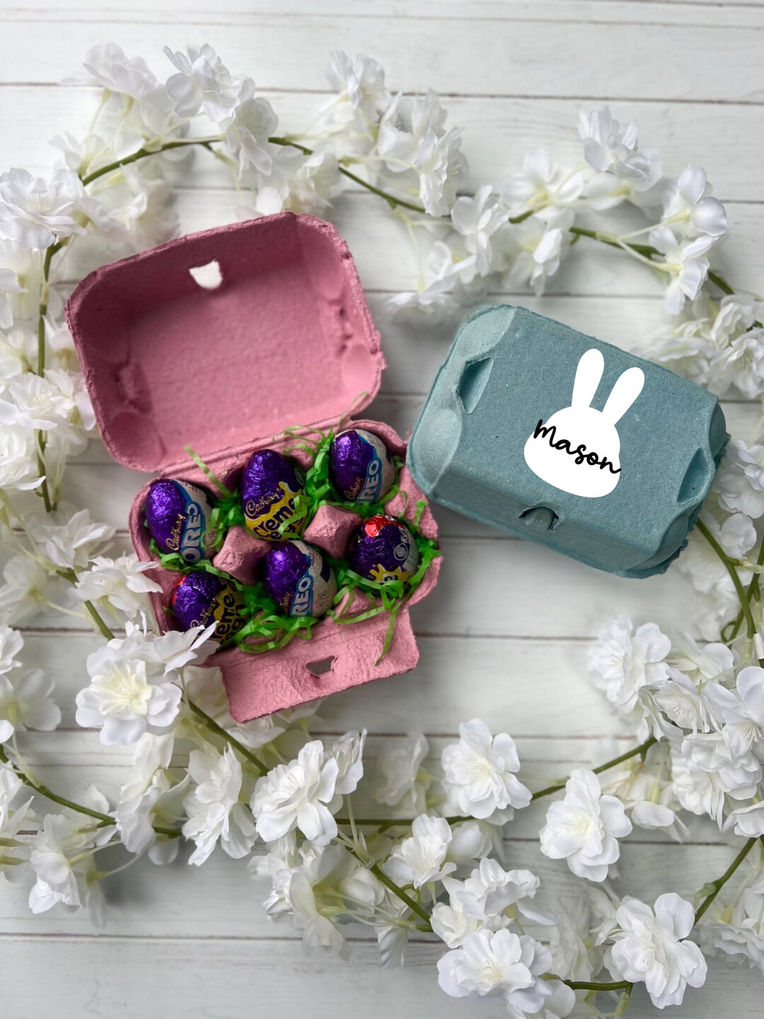 Personalised Easter Egg Box, Kids Easter Gift, Egg Carton, Favour Box ...