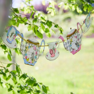 4m Teapot Party Bunting, Alice in Wonderland Theme Party Decorations ...
