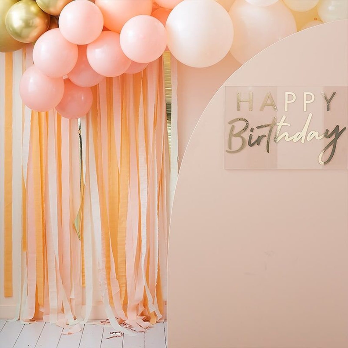 Peach Streamers Backdrop Peach Crepe Paper Streamers - Etsy UK