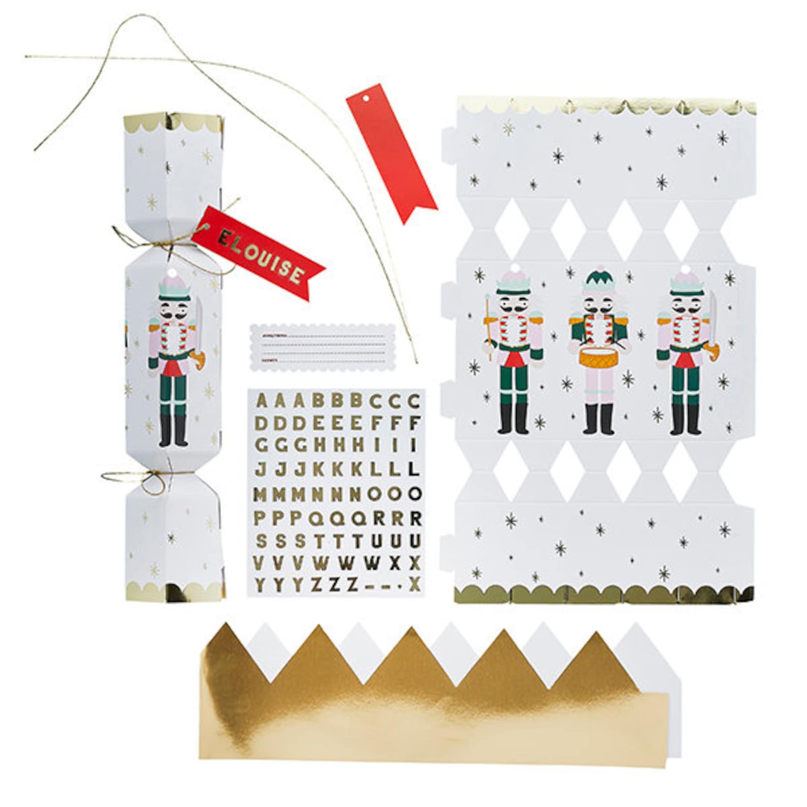 6 DIY Christmas Cracker Kit Personalised Crackers Nutcracker - Etsy