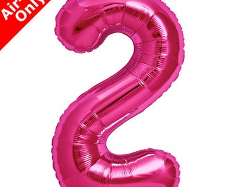 Pink Number 2 Balloon - Etsy