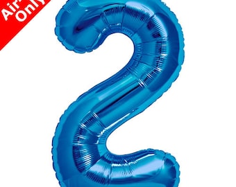 Blue Number 2 Balloon - Etsy