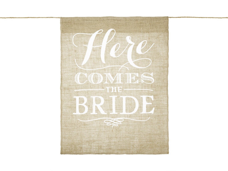 Here Comes the Bride Sign, Paige Boy Sign, Rustic Wedding, Bridesmaid ...