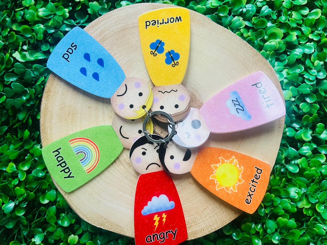 Emotions Keychain, Emotions Keyring, Feelings Resource, ADHD, Autism ...