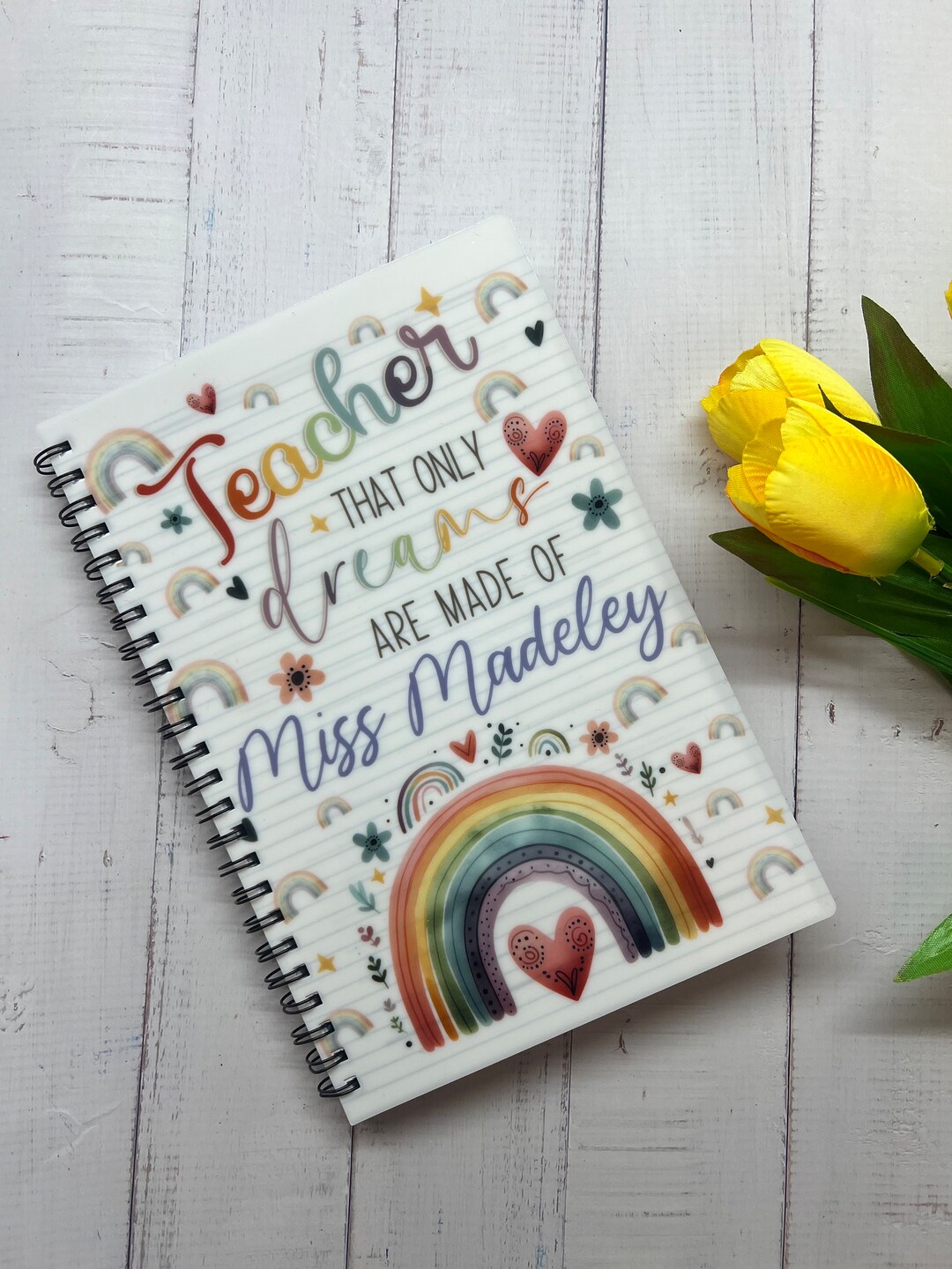 Personalised Teacher Notebook, Teacher Note Pad, End of Term Gifts ...