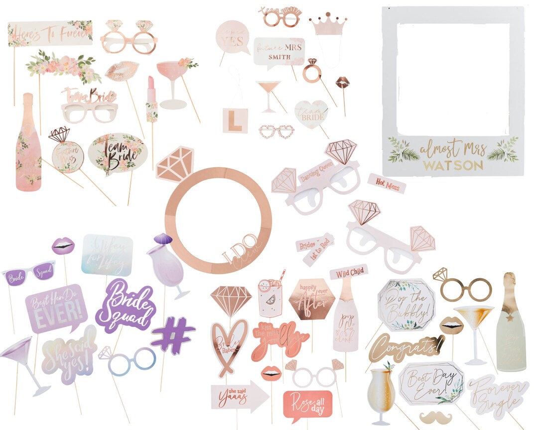 Hen Do Party Photo Props, Hen Party Decorations, Bachelorette Bridal ...