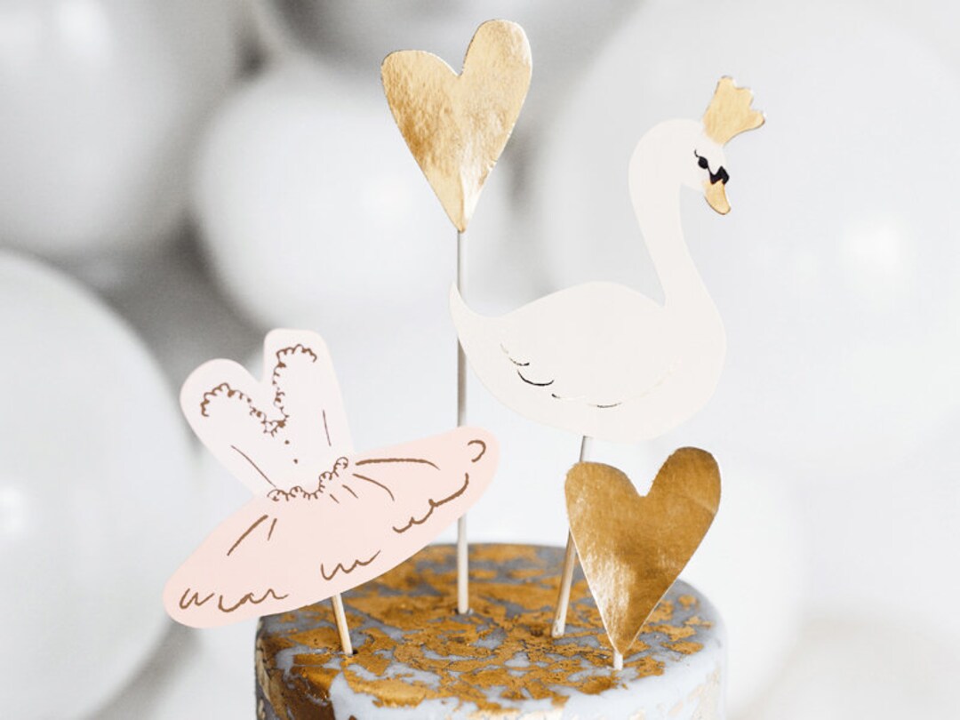 Swan Cake Topper, Swan Party Decorations, Swan Princess Party, Swan ...