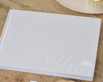 Personalised Baby Shower Guest Book, Wooden Guest Book, Scrap Book ...