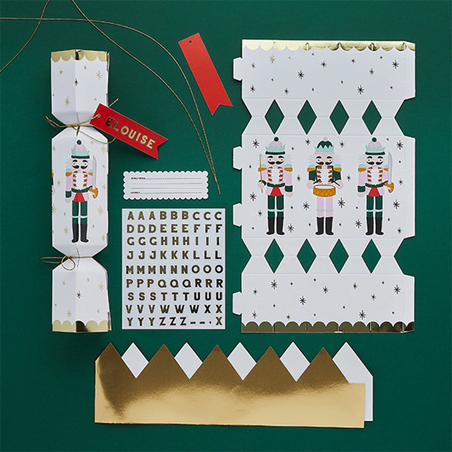 6 DIY Christmas Cracker Kit Personalised Crackers Nutcracker - Etsy