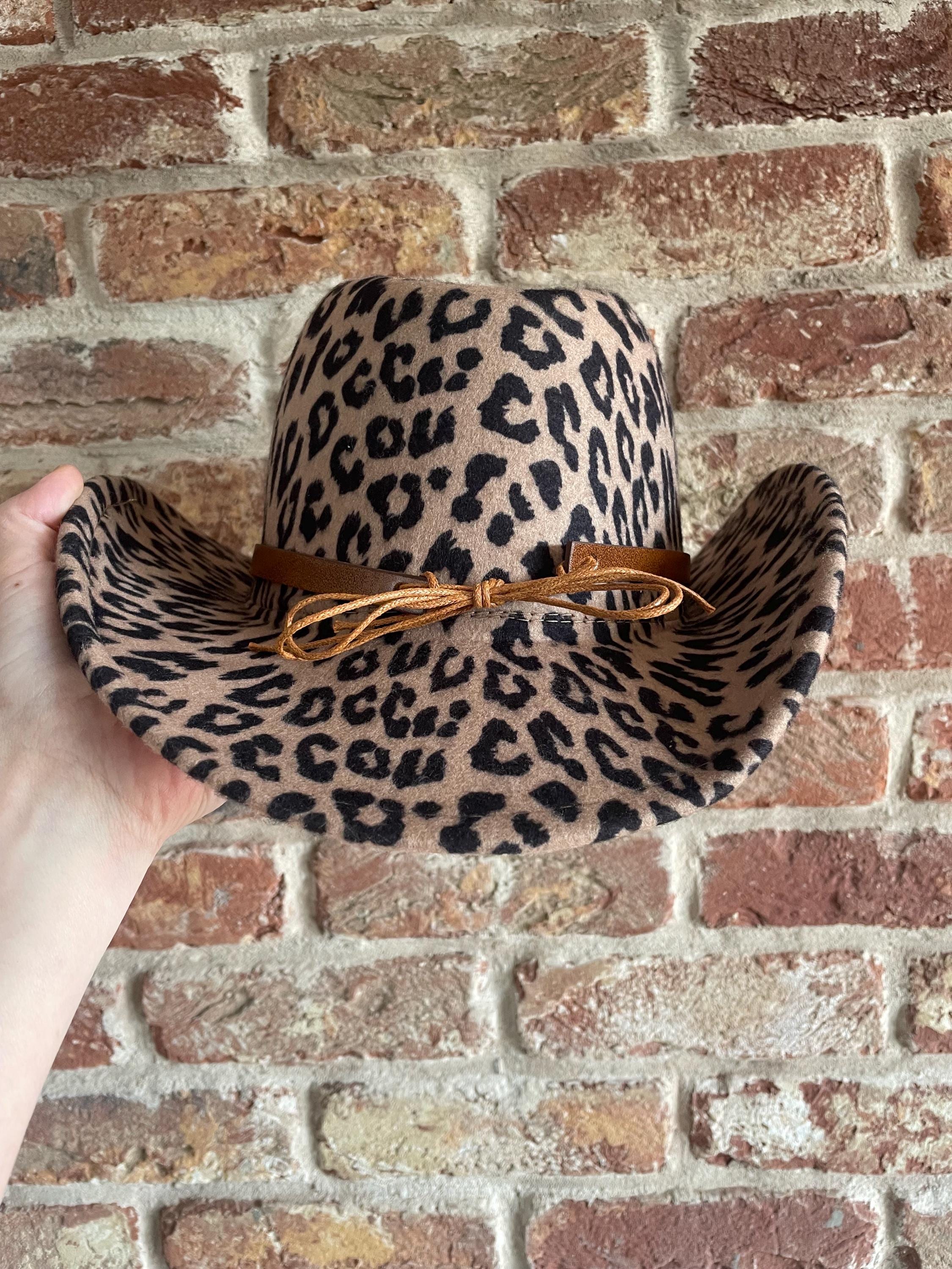 Leopard Print Birthday Cowboy Hat, 40fest, Festival Hat, Birthday Hat ...