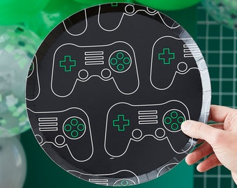 Gamer Party Plates Video Game Birthday, Teen Boy Birthday, Video Game ...
