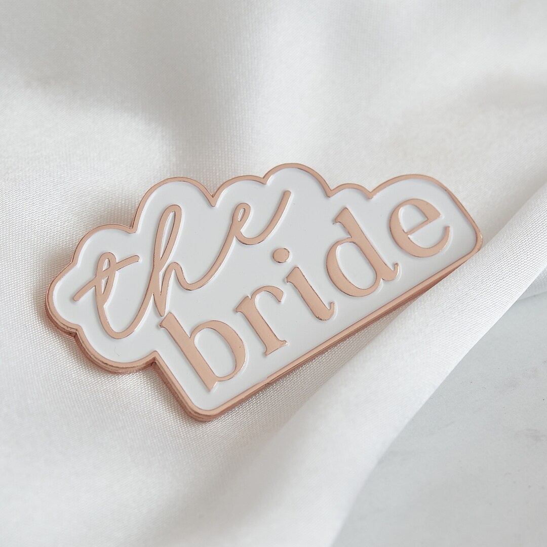 Rose Gold the Bride Enamel Badge, Bride to Be Gift, Hen Party Gift ...