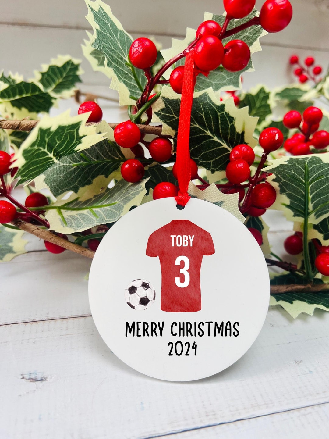 Personalised Football Tree Decoration, Football Bauble,personalised ...