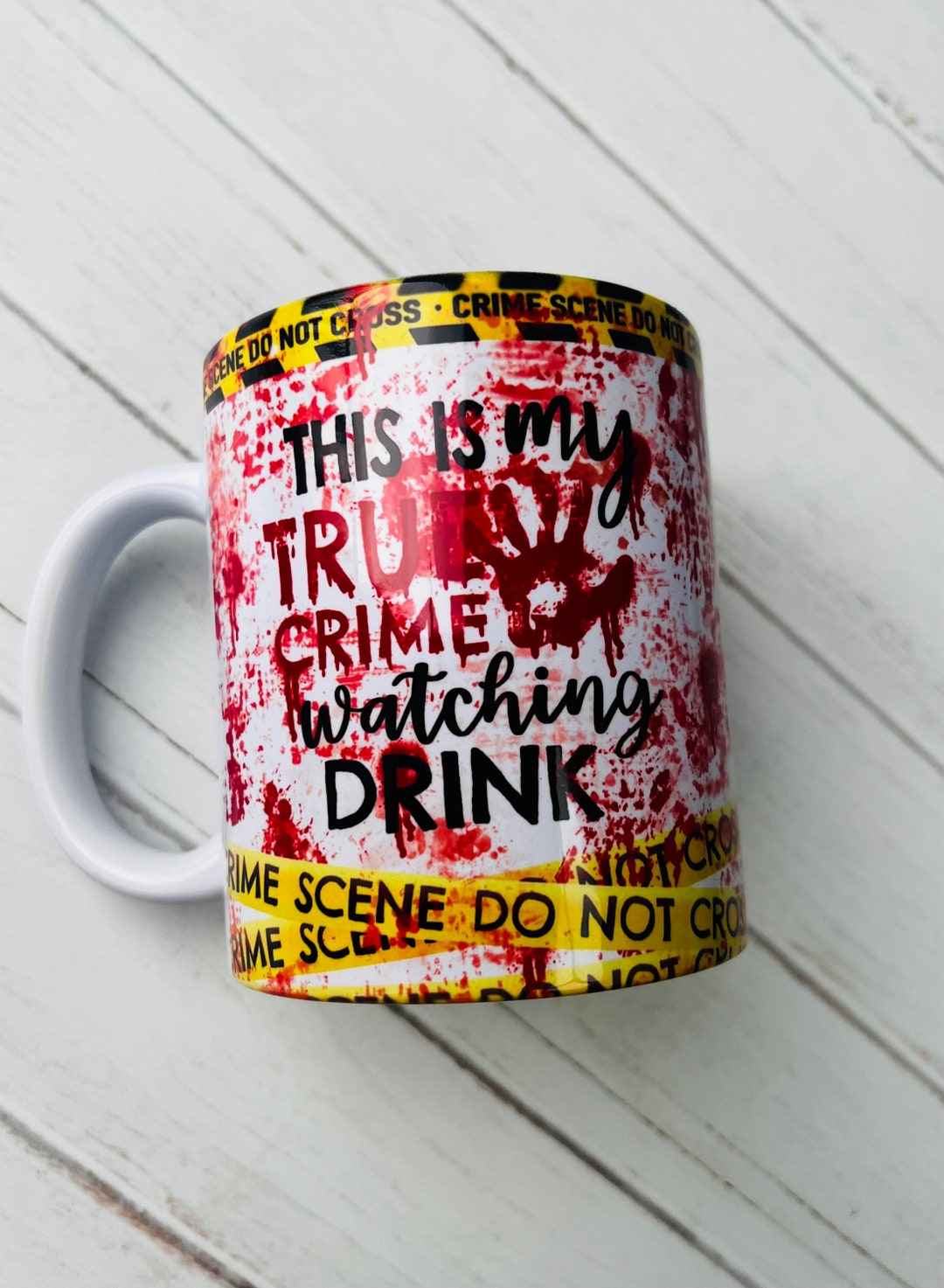 True Crime Mug, True Crime Watching Drink, True Crime Theme Gift ...