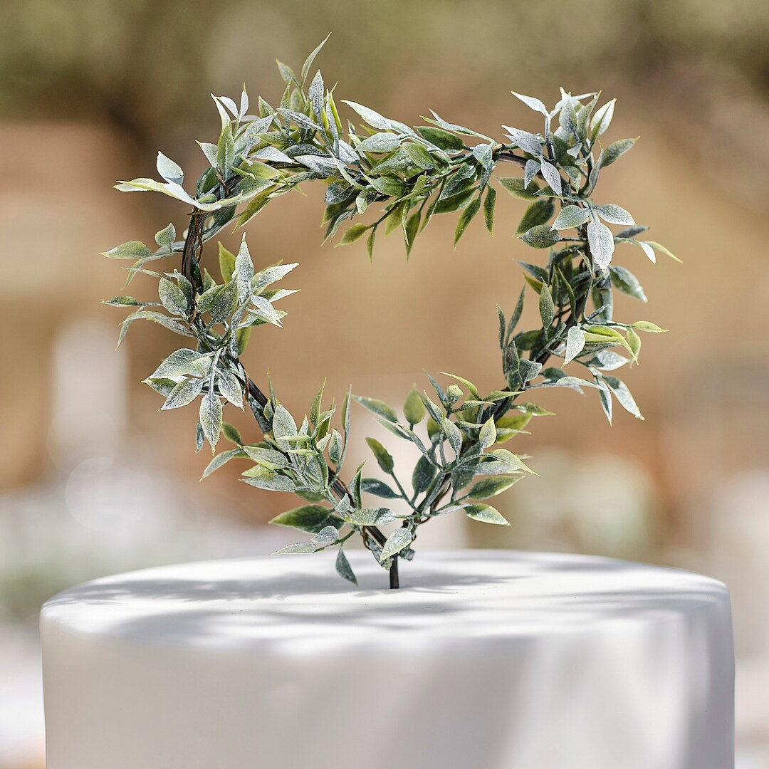 Foliage Heart Wedding Cake Topper, Wedding Cake Decorations, Foliage ...