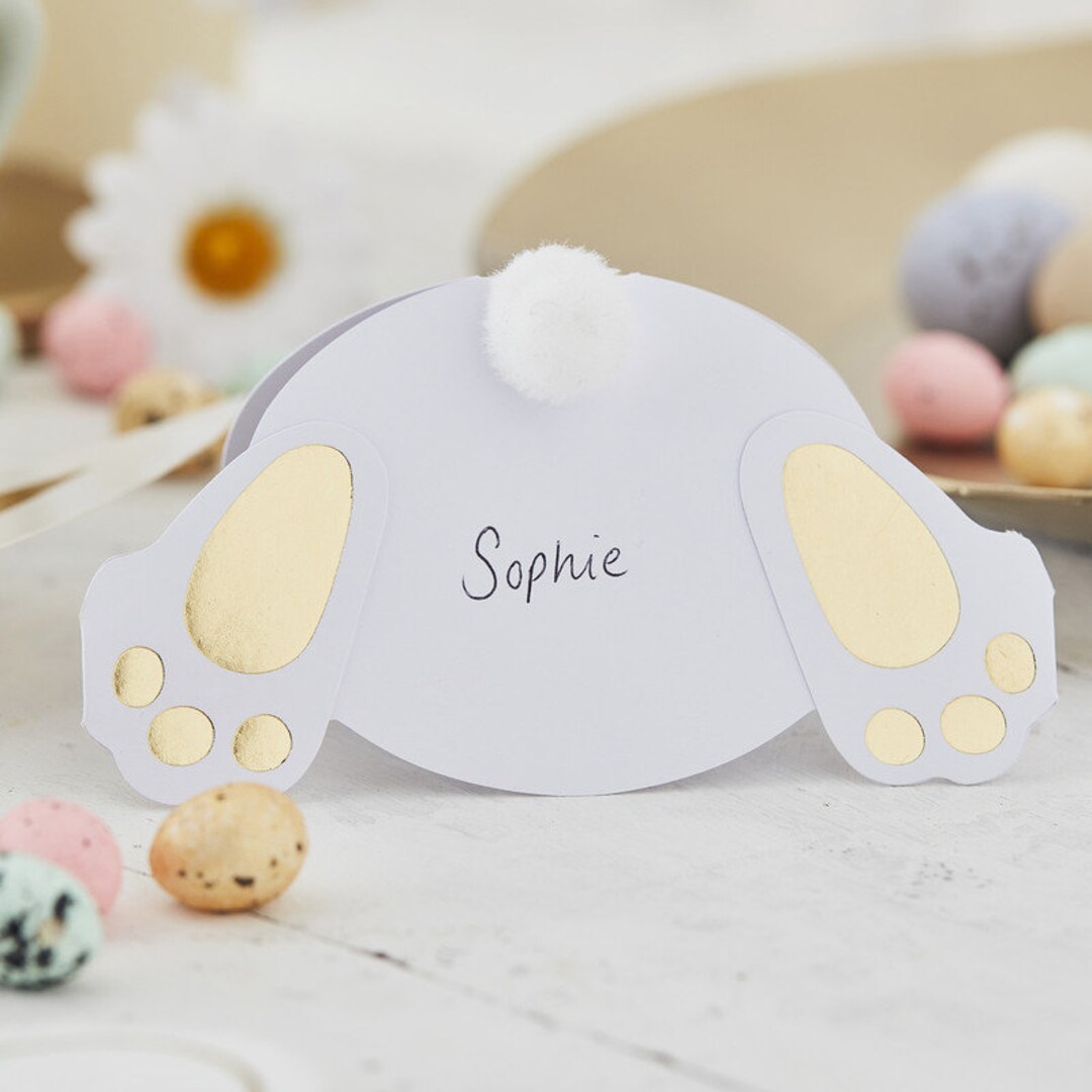 6 Bunny Rabbit Place Cards Easter Bunny Place Cards Easter - Etsy UK