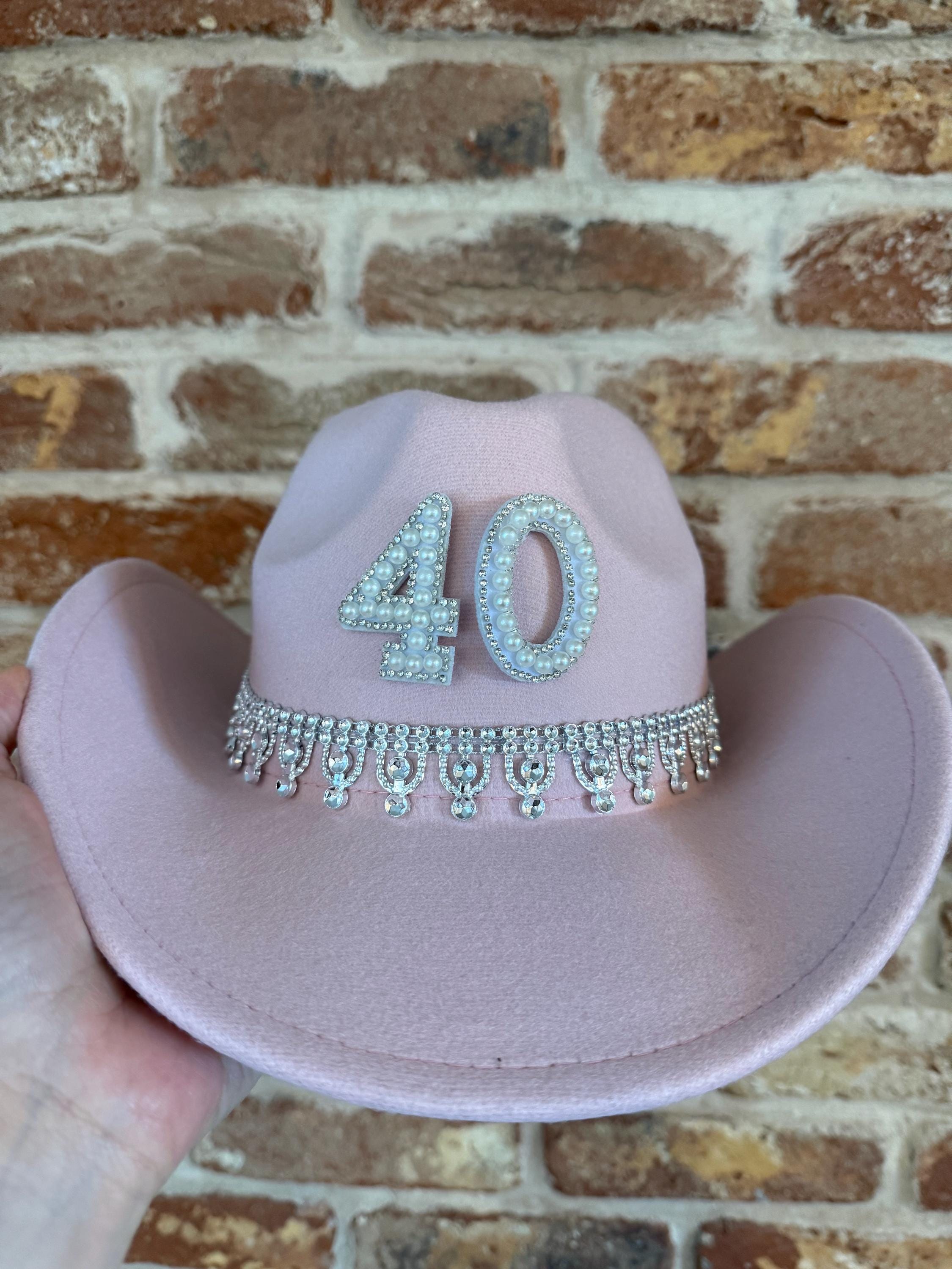 Birthday Cowboy Hat, 40fest, Festival Hat, Birthday Hat, Milestone ...