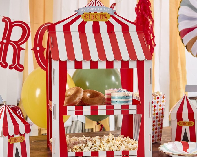 Circus Treat Stand, Circus Cake Stand, Circus Theme Birthday Party ...