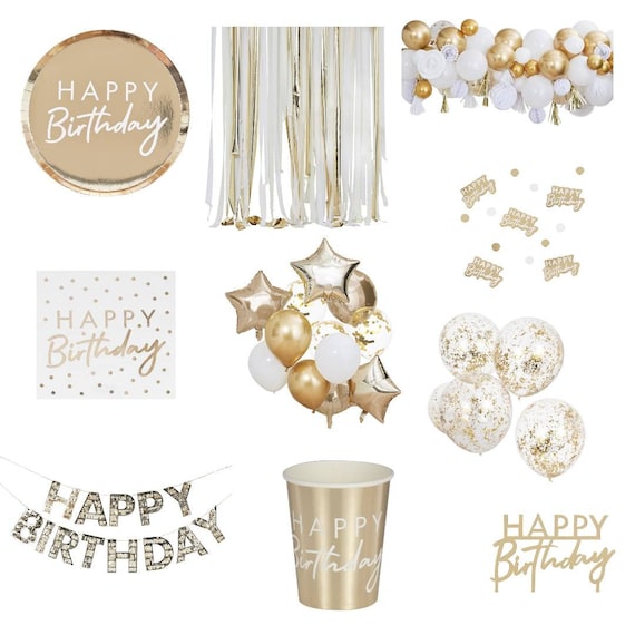 Gold Party Decorations Gold Confetti Balloons Gold Party - Etsy