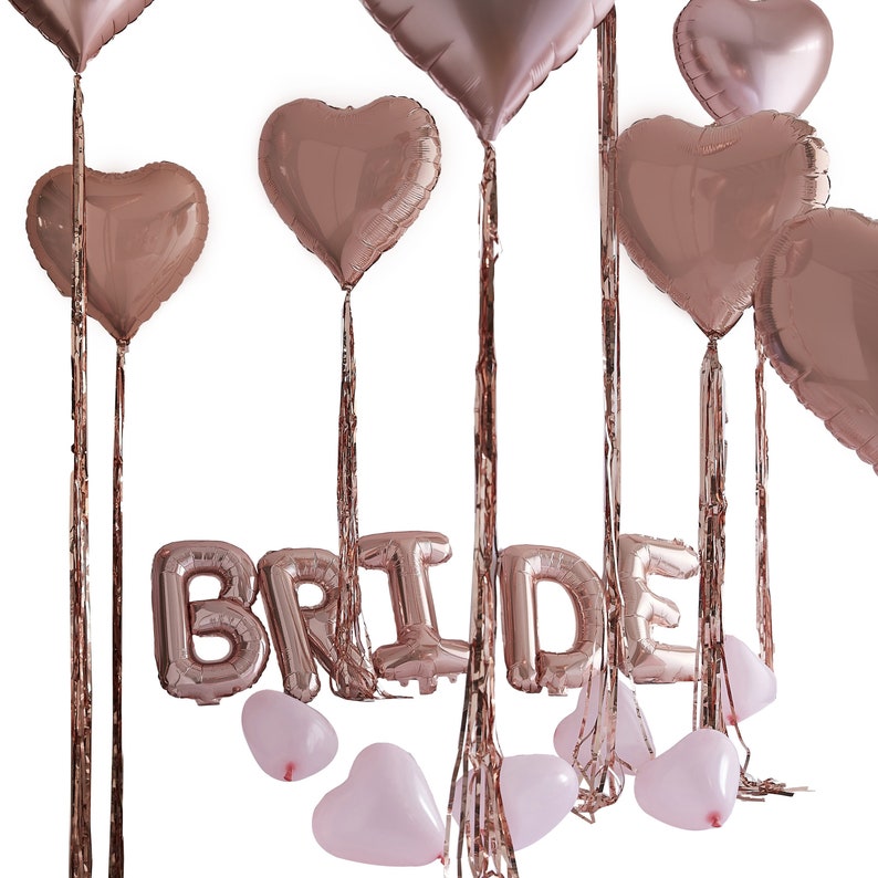 Rose Gold Hen Balloons Hen Party Decoration Kit Rose Gold - Etsy