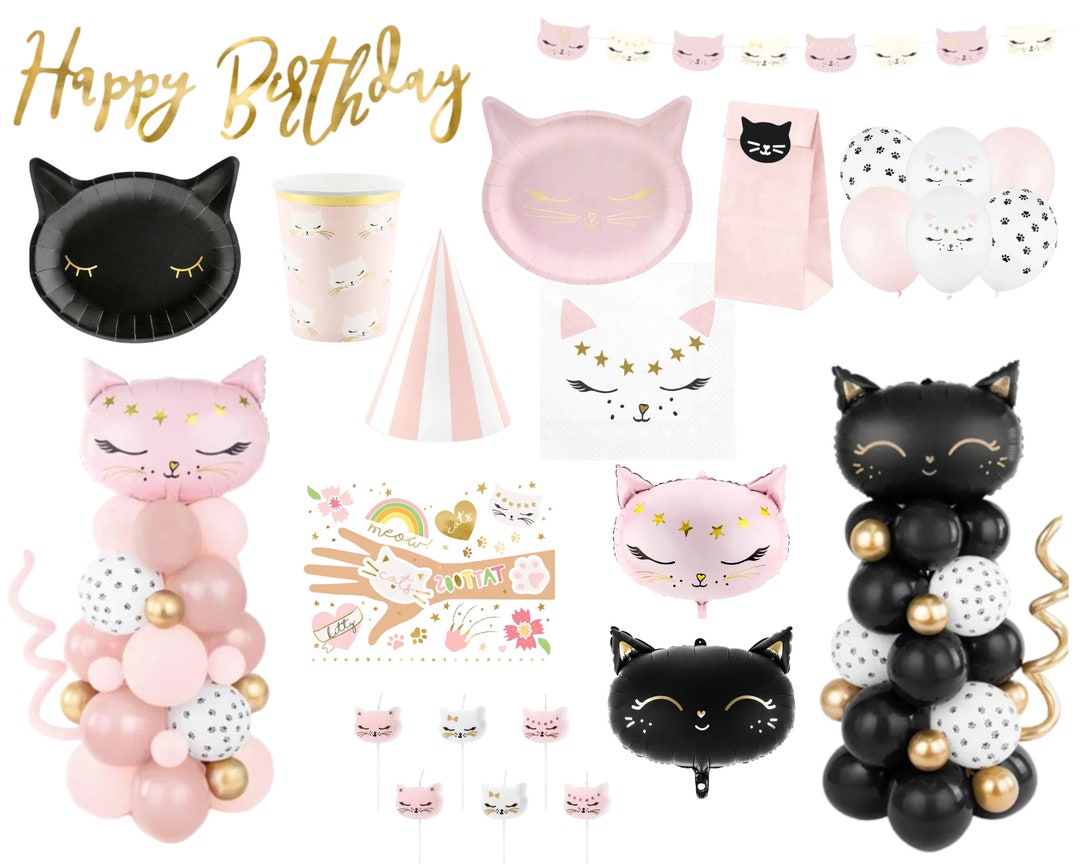 Cat Party Decorations, Cat Birthday Party, Cat Party Plates Cups ...