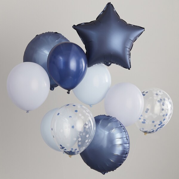 Blue Confetti Balloons - Etsy