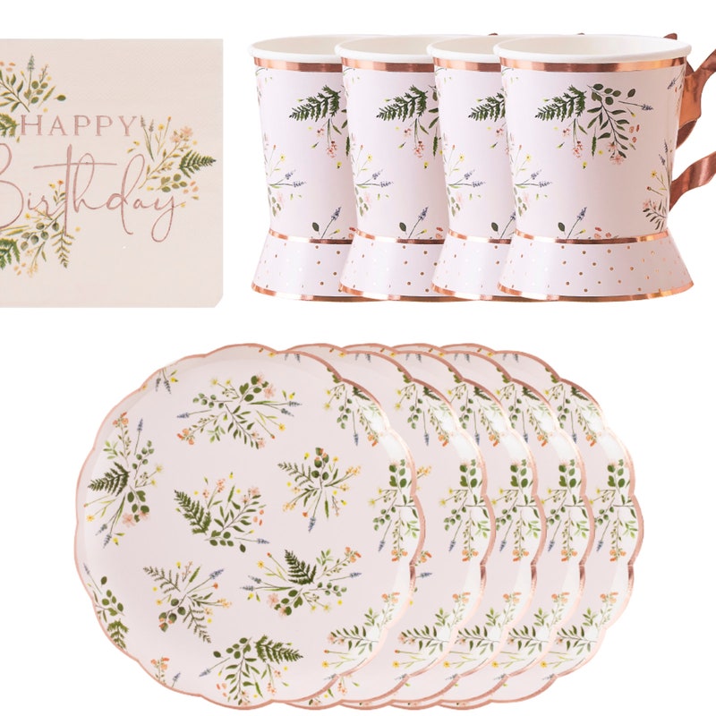 Tea Party Plates and Cups - Etsy