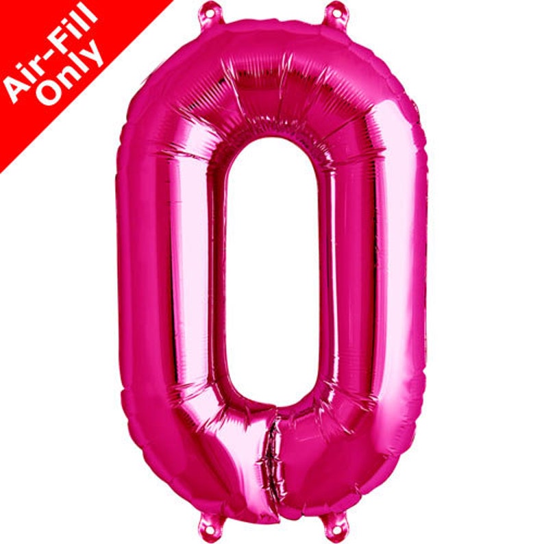 Hot pink Number 7 Balloon Pink Number Seven Balloon Pink | Etsy
