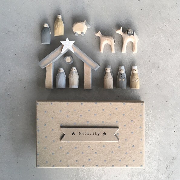 Wooden Nativity Set Christmas Keepsake Rustic Christmas - Etsy