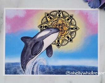 Orca Killer Whale Mandala - Etsy