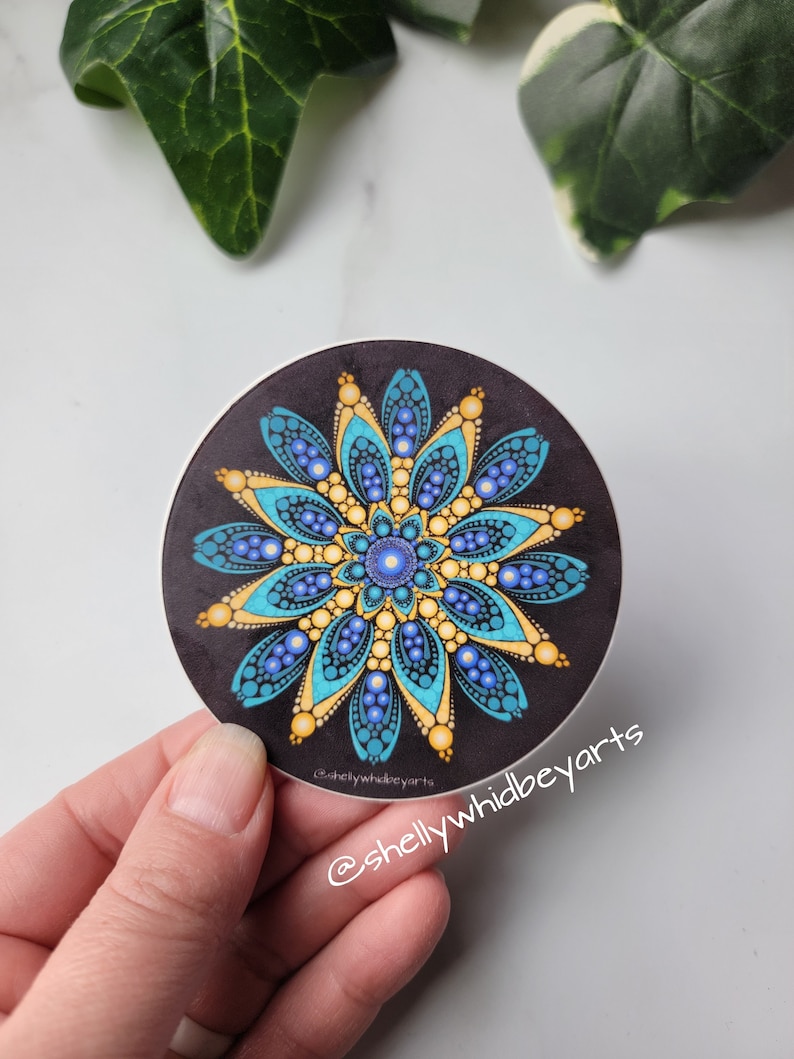 Mandala Sticker| Mandala Design | Dot Art| Dot Mandala| Mandala - Etsy