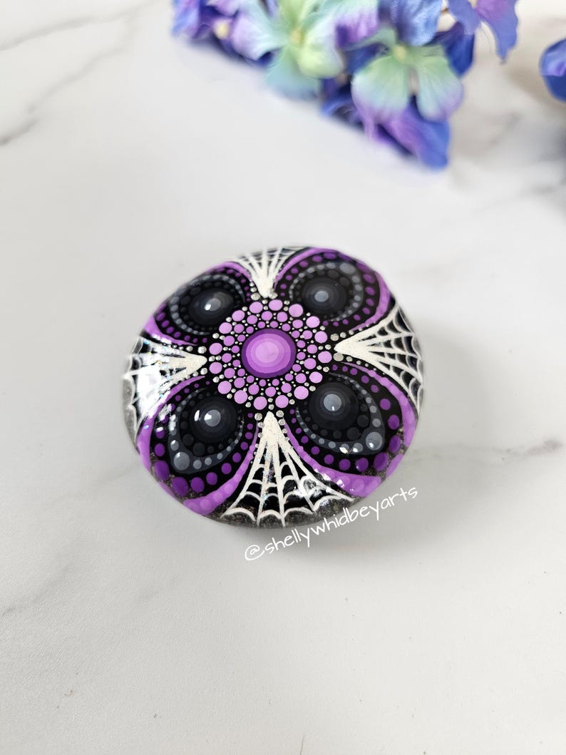 Hand-painted Mandala Stone – Whidbey Island Beach Stone With High-gloss ...