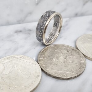 Coin Ring 10 Escudos De Portugal in Silver coin Ring - Etsy