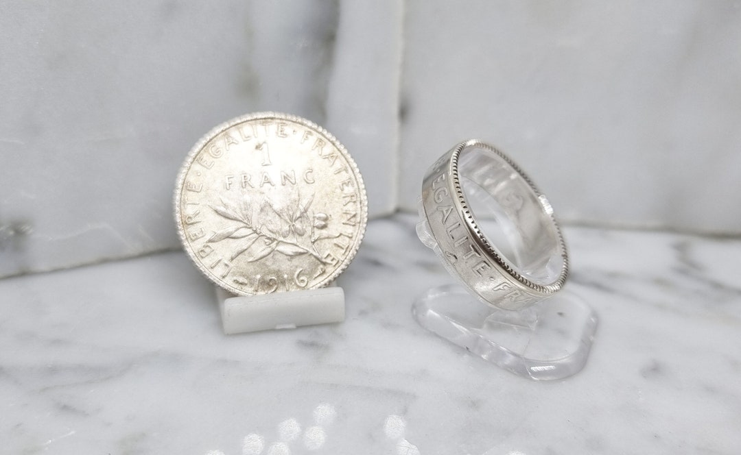 1 Franc Semeuse Silver Coin Ring (coin Ring) - Etsy