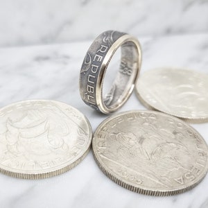 Coin Ring 10 Escudos De Portugal in Silver coin Ring - Etsy