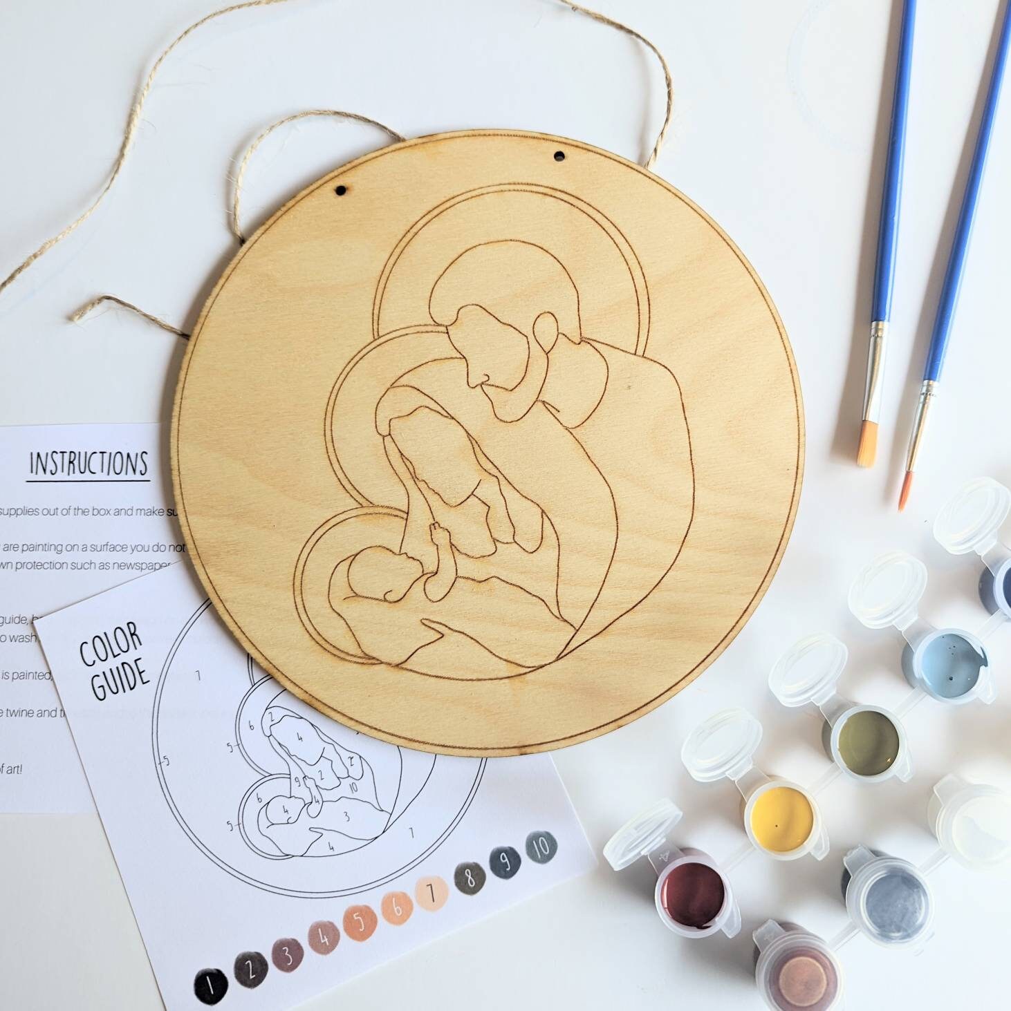 Holy Family Wall Decor Craft Kit - Etsy