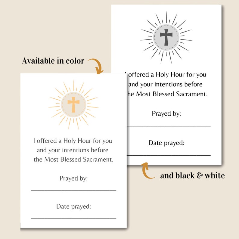Adoration Intention Prayer Cards With Instant Download - Etsy