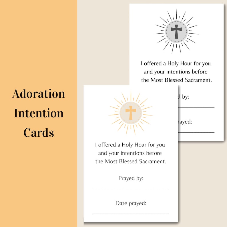 Adoration Intention Prayer Cards With Instant Download - Etsy