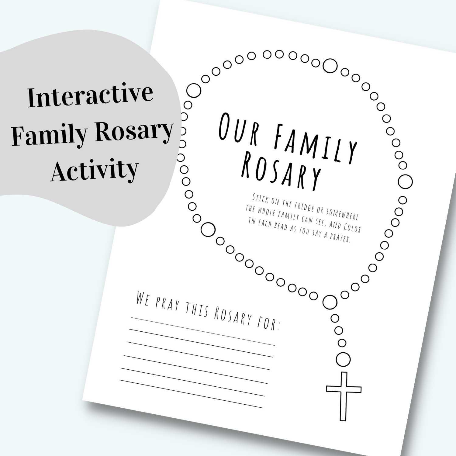 Rosary Activity Packet - Etsy