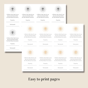 Adoration Intention Prayer Cards With Instant Download - Etsy