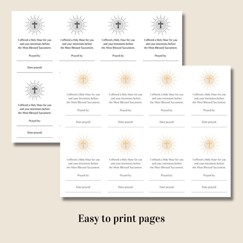 Adoration Intention Prayer Cards With Instant Download - Etsy