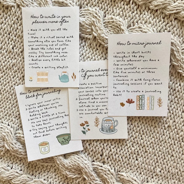 Journal Cards Printable - Etsy