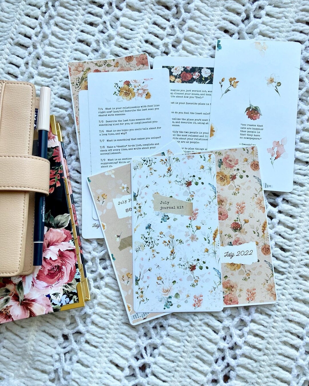 July 2022 Journal Prompts Kit: Bujo Printables, Journaling Cards (PDF ...