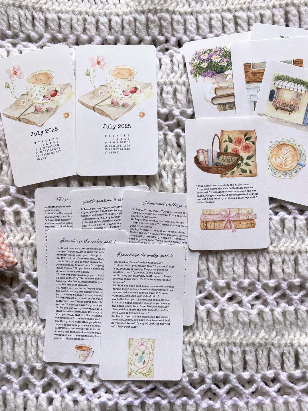 July 2025 Journaling Kit: Planner Printables & Journal Cards (PDF ...