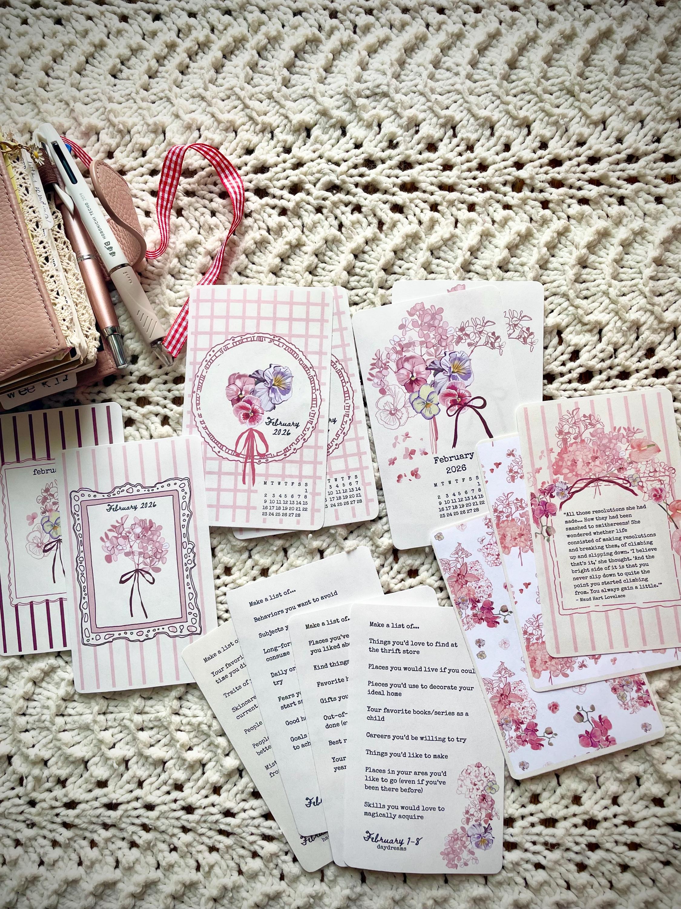 NEW February 2026 Journal Kit: Writing Prompts Cards (digital Download ...