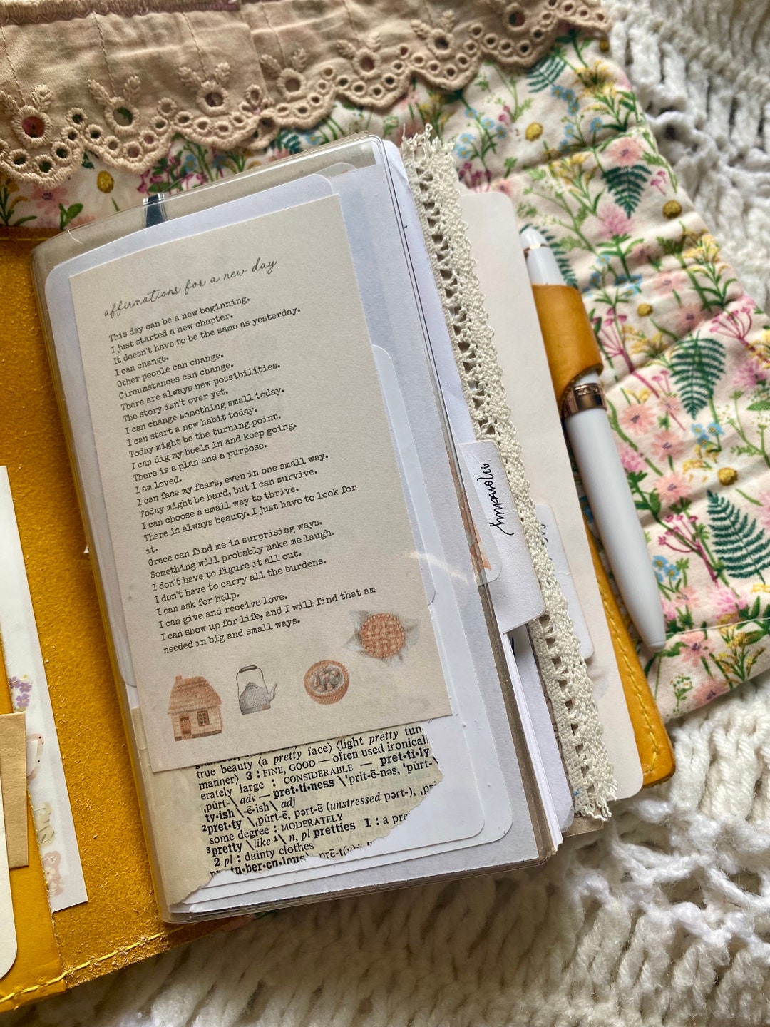 Cottagecore Daily Affirmations UPDATED Planner Dashboards, Personal ...