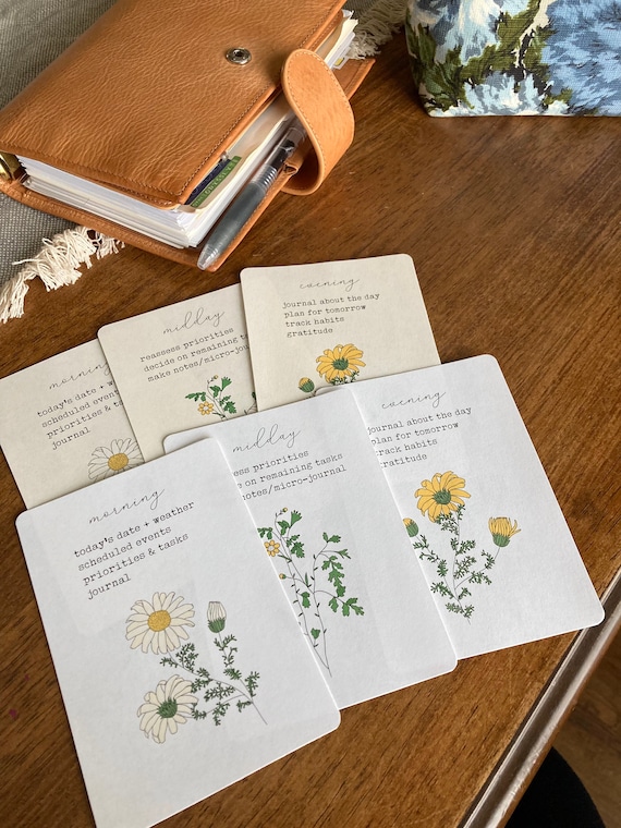 Spring Routine Planner Cards Printable Journal Cards - Etsy