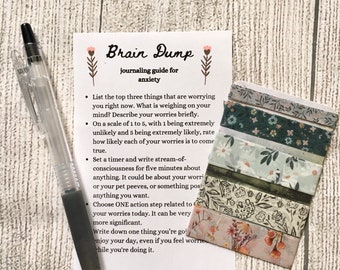 Brain Dump Journaling Card Journal Prompts Printable | Etsy