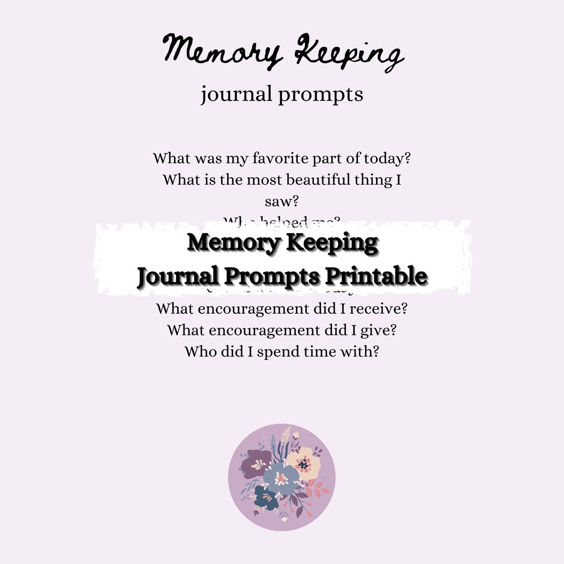 Memory Keeping Journal Card Printable Journal Prompts - Etsy