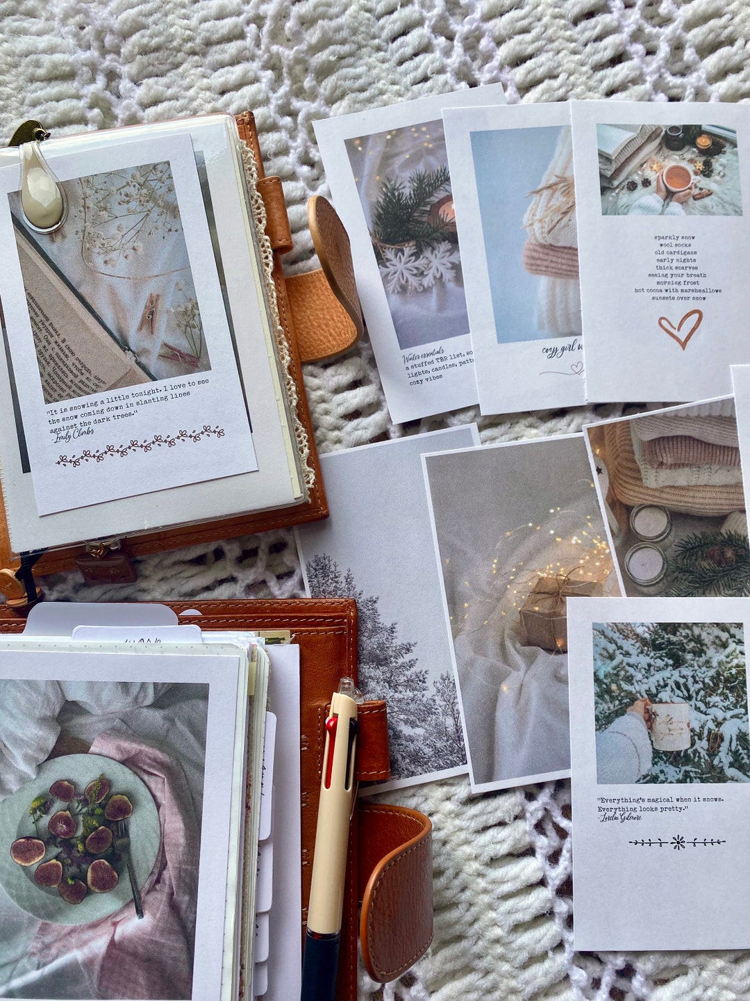 Winter Ambiance Journal Cards and Dashboards, Planner Cards, Printable ...